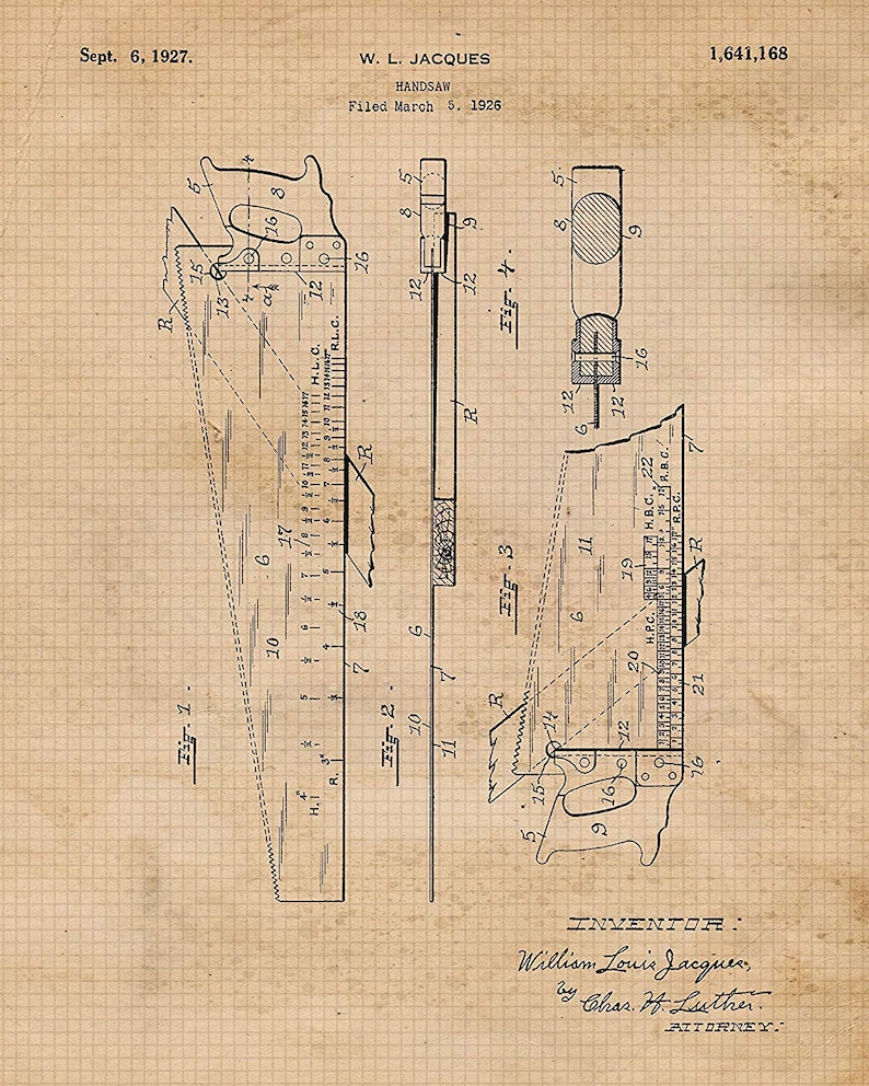 Vintage Woodworking Tools Patent Prints 4 Unframed Photos - Etsy