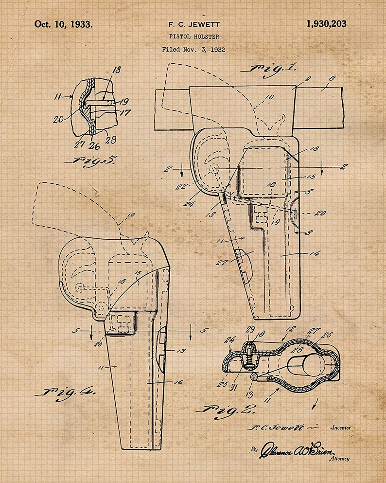 Vintage Police Patent Prints 6 Unframed Photos Wall Art | Etsy