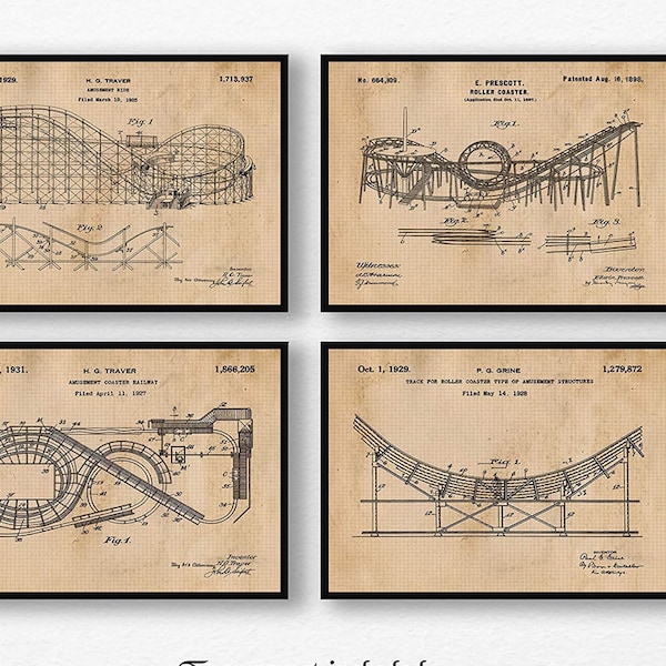 Roller Coaster Wall Prints - Etsy