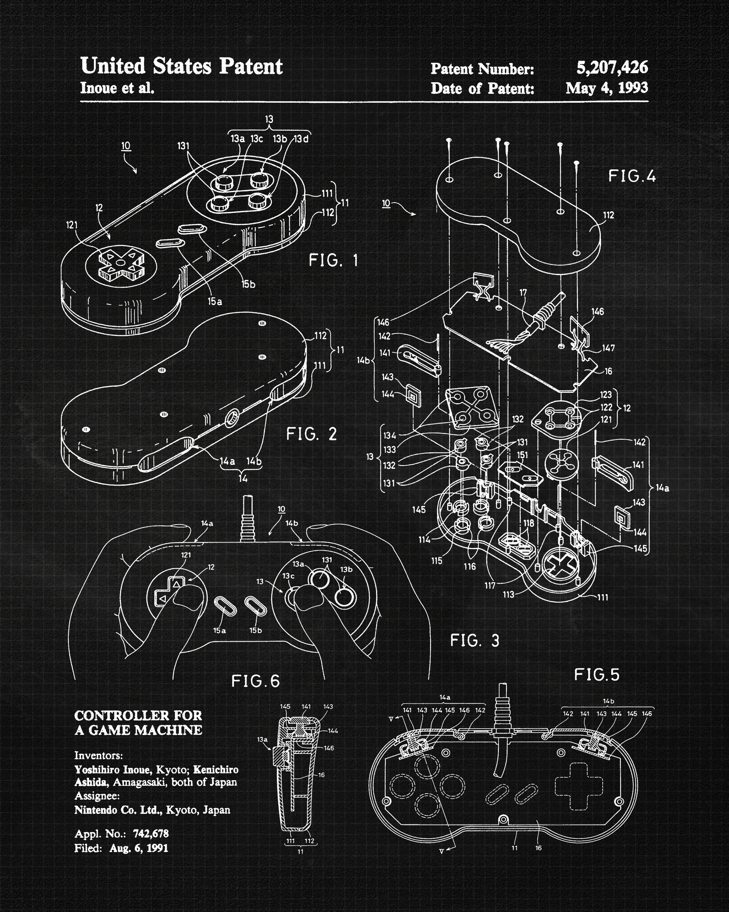 Vintage Video Games Patent Prints 4 Unframed Photos Wall Art | Etsy