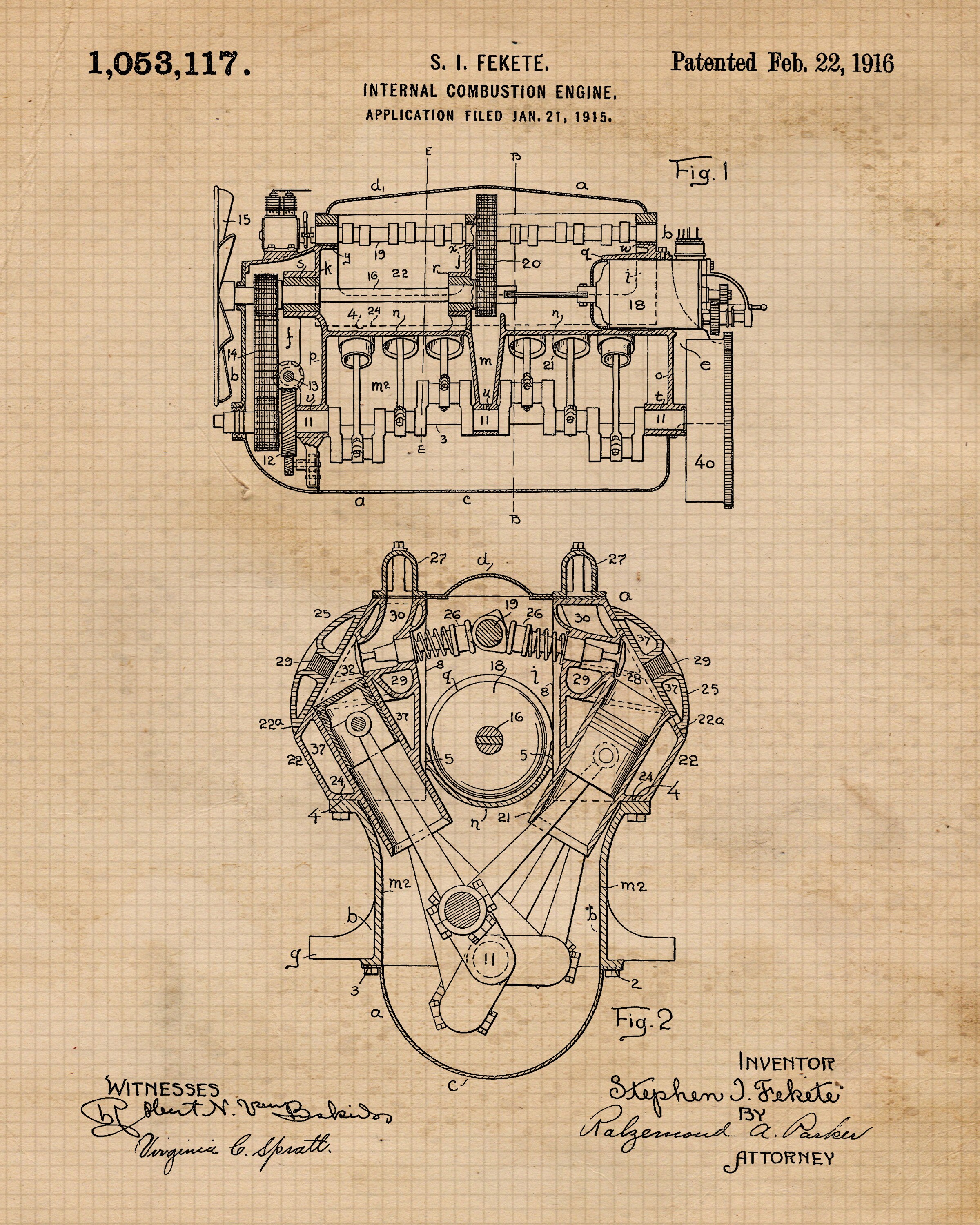 Vintage American Muscle Car Engines Patent Prints 4 Unframed - Etsy UK