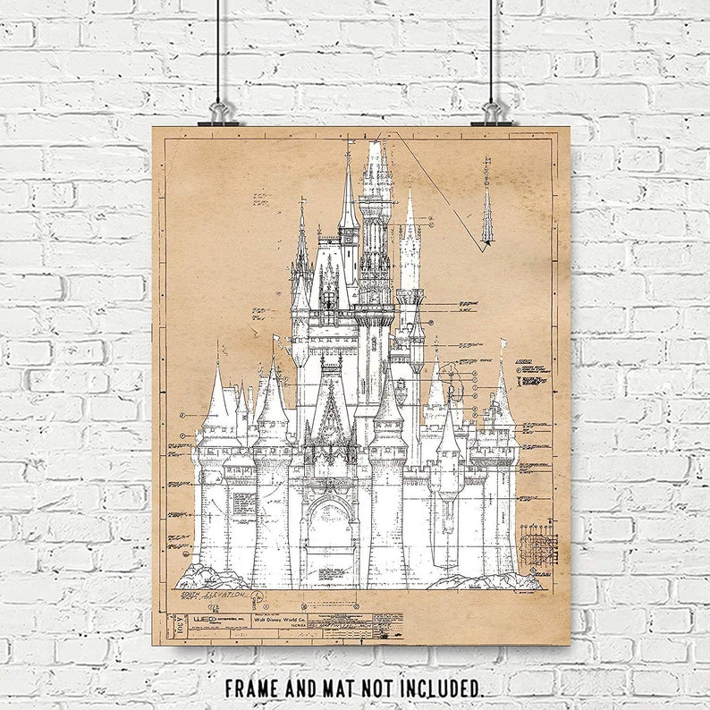 Vintage Cinderella Castle Patent Prints 1 Unframed Photos - Etsy