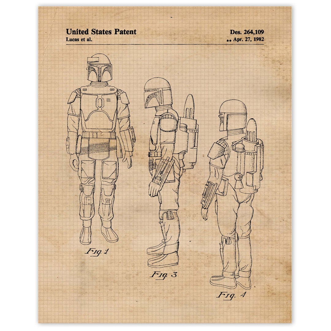 Classic Star Character Patent Prints, 1 Unframed Photo, Wall Art Decor ...