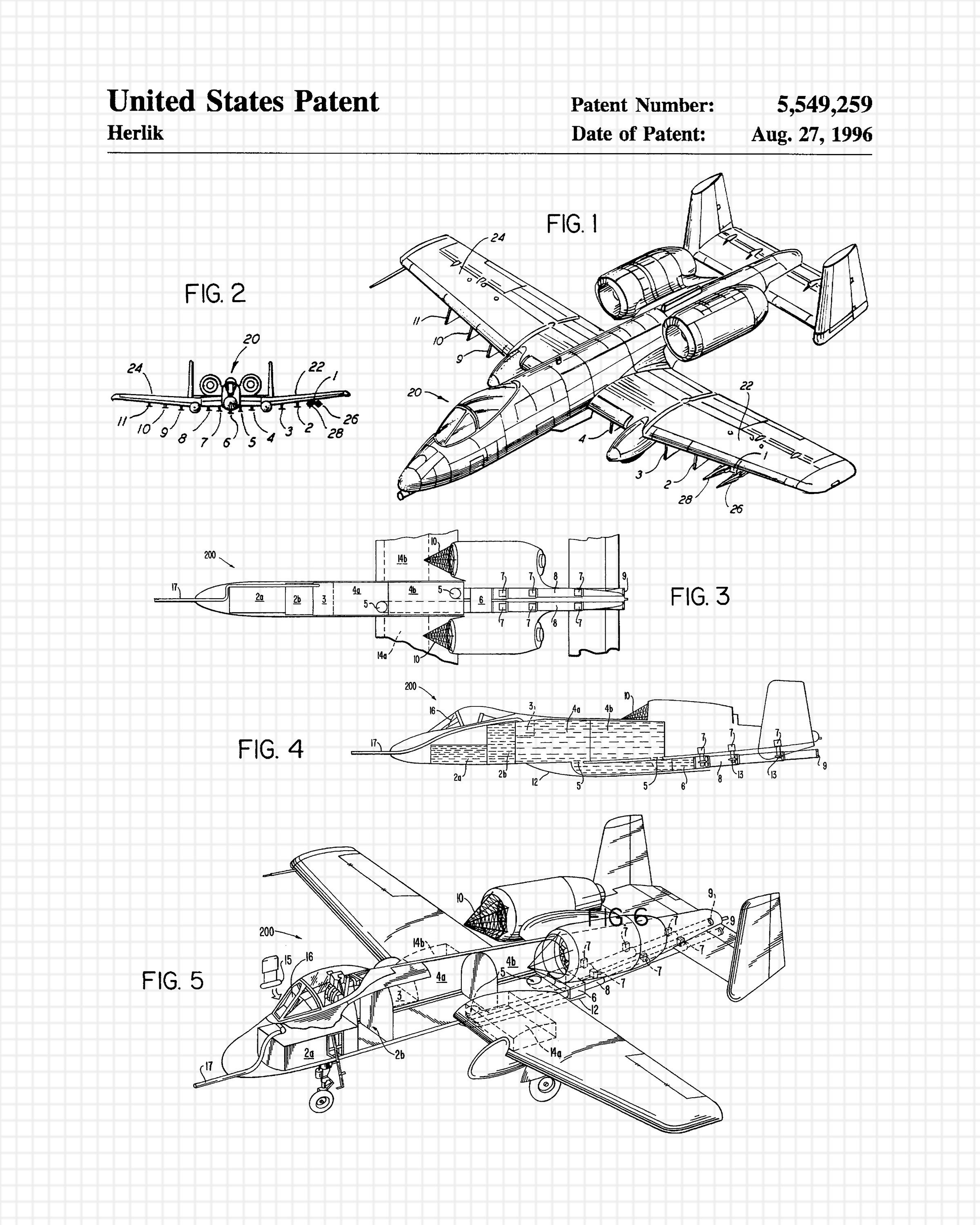 Vintage A10 Warthog Thunderbolt Tank Destroyer Aircraft Patent - Etsy ...