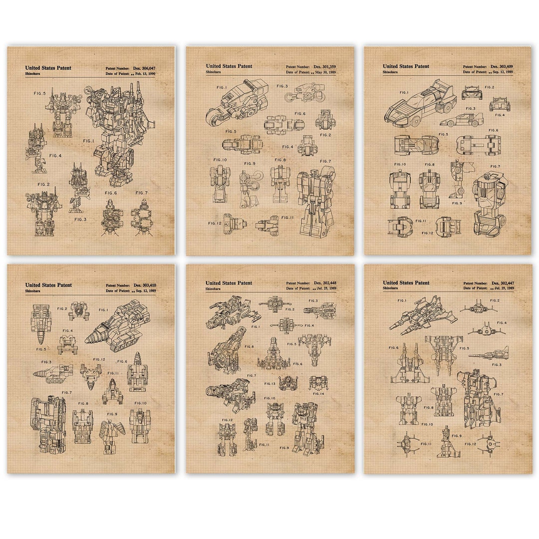 Vintage Computron Patent Prints, 6 Unframed Photos, Wall Art Decor ...