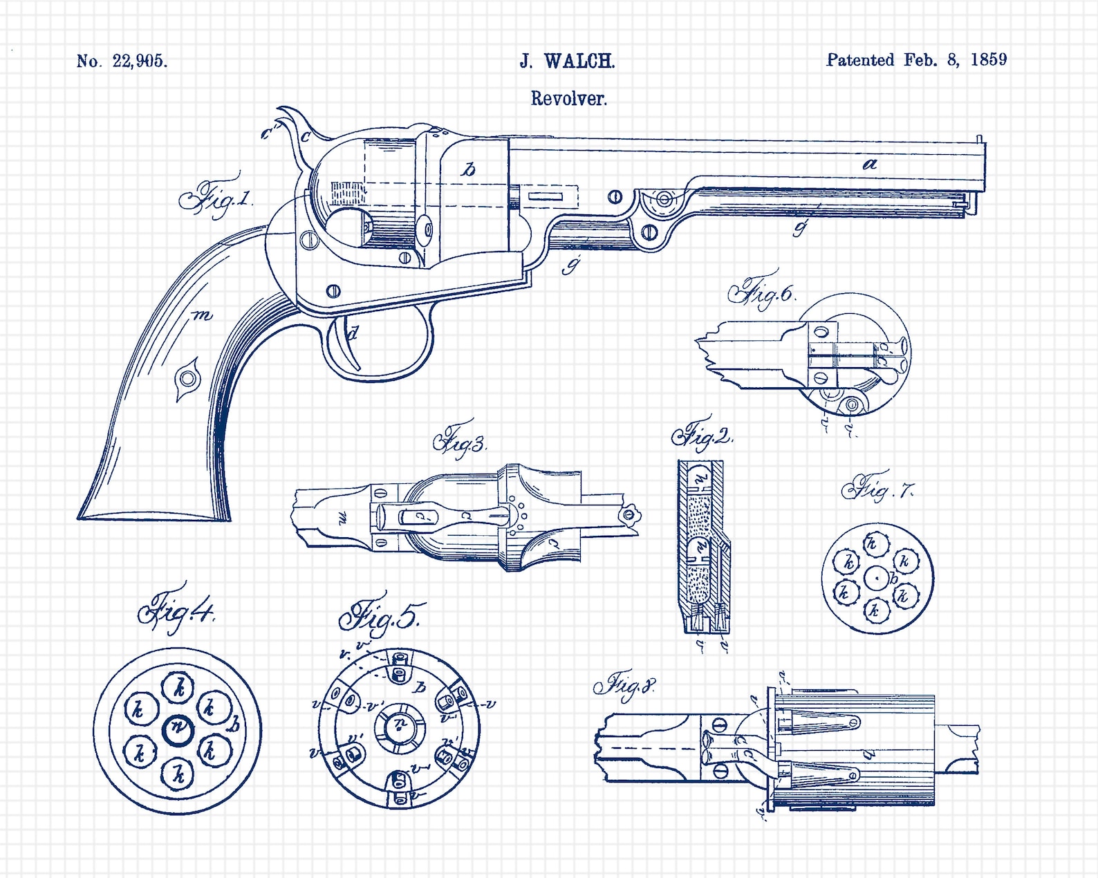 Vintage Colt & Peacemaker Gun Patent Prints 4 Unframed | Etsy
