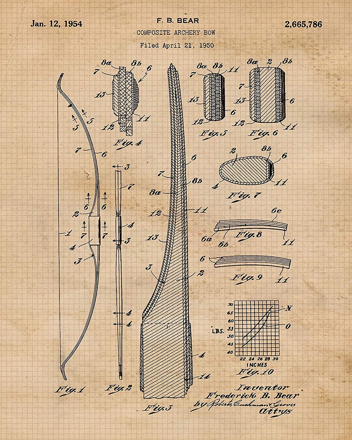 Vintage Bow Arrow Patent Prints 4 Unframed Photos Wall Art - Etsy