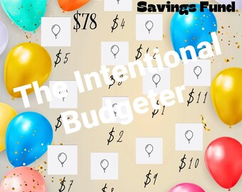 Birthday Savings Fund Tracker Printable BUNDLE 2 for 1, Birthday ...