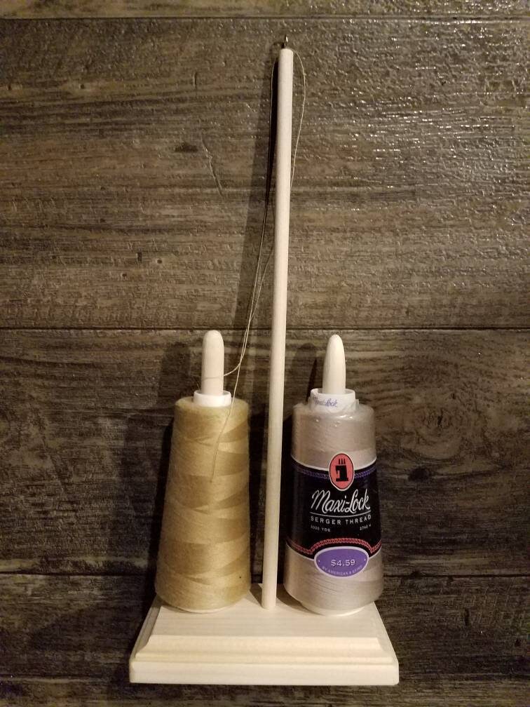 New Wooden Sewing Thread Caddy Large Spool Serger Cones Thread - Etsy