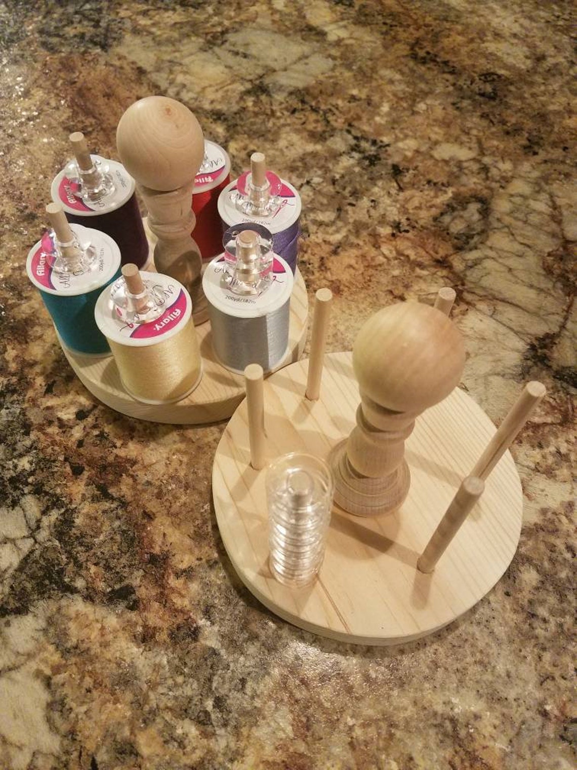 Wooden Sewing Thread Caddy and Bobbin Holder Storage - Etsy