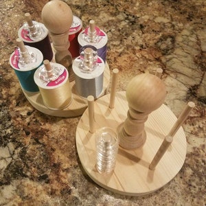 Wooden Sewing Thread Caddy: Bobbin Holder Organizer - Etsy