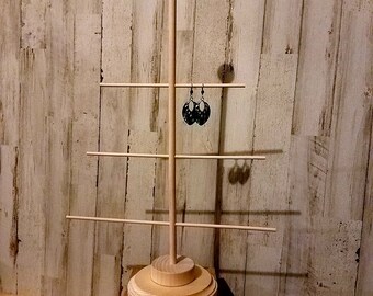 Earring Display, Craft Show Display, Wooden Earring Display Stand ...