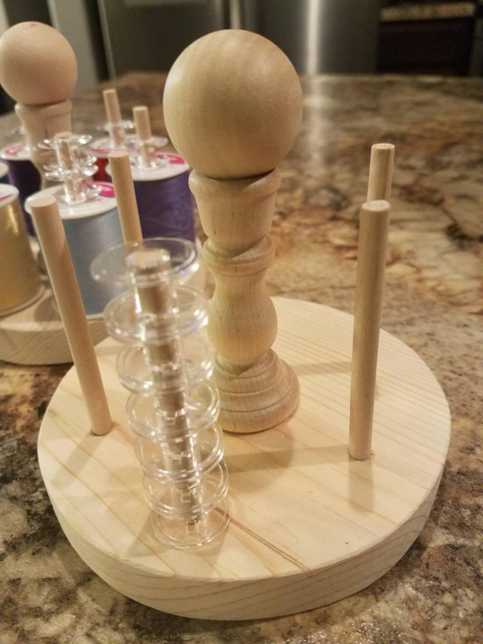 Wooden Sewing Thread Caddy Bobbin Holder Storage Organizer | Etsy