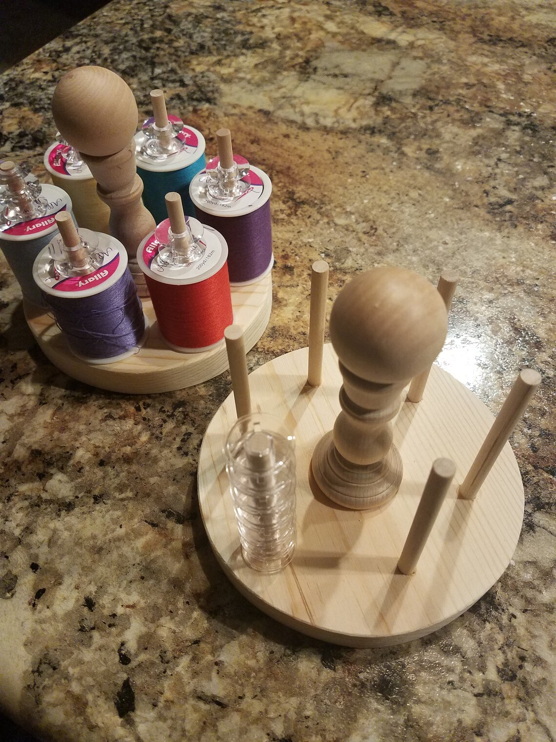 Wooden Sewing thread caddy and Bobbin holder storage | Etsy