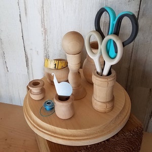 Wooden Sewing Thread Caddy: Bobbin Holder Organizer - Etsy