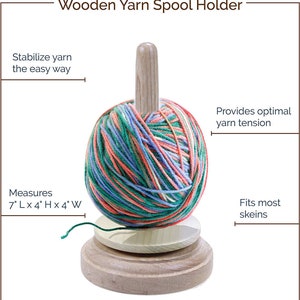 New Large Wooden Yarn Spool Holder Decorative Sewing Room, Handy Yarn ...