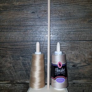Wooden Sewing Thread Caddy Large Spools Serger Cones Thread Holder ...