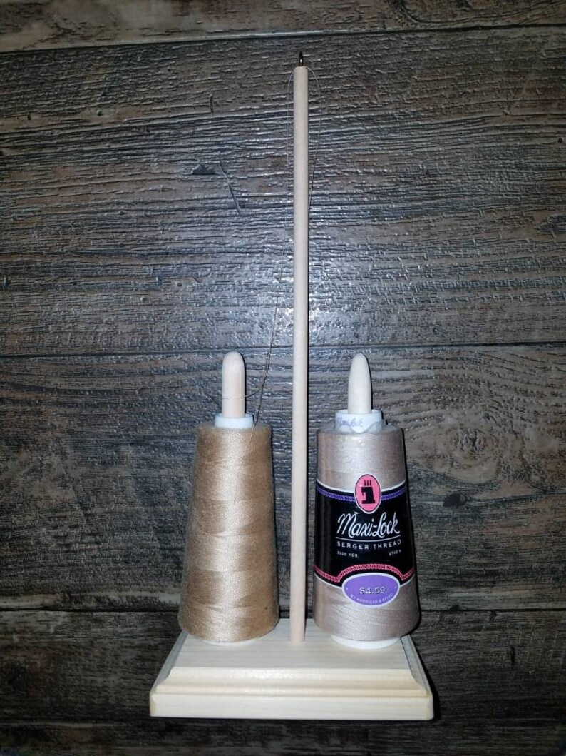 Wooden Sewing Thread Caddy Large Spools Serger Cones Thread | Etsy