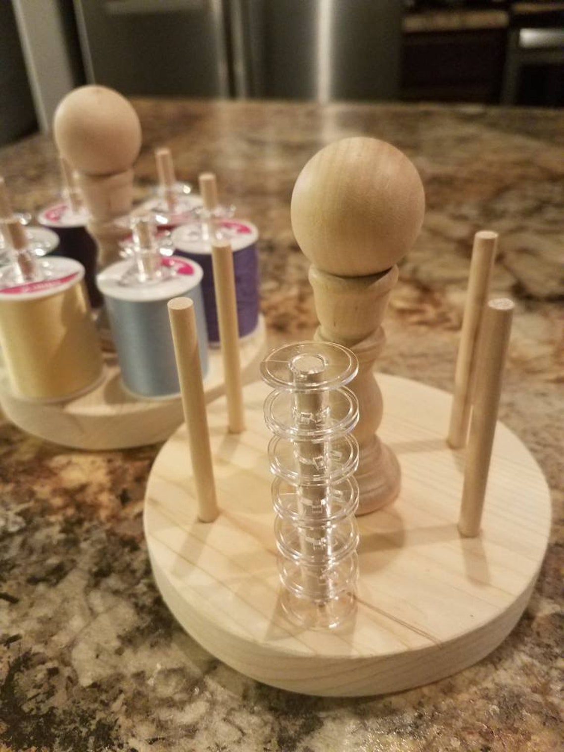 Wooden Sewing Thread Caddy and Bobbin Holder Storage - Etsy