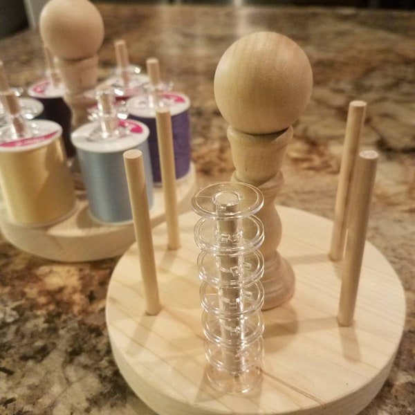 Wooden Bobbin Holder - Etsy