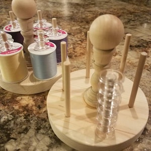 Wooden Sewing Thread Caddy: Bobbin Holder Organizer - Etsy