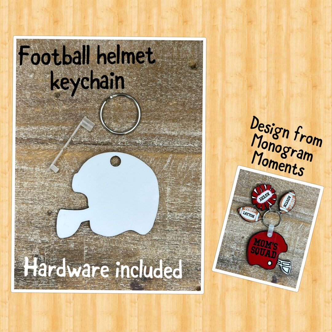 Helmet Keychain Sublimation Blank, Sublimation Blank, Football Helmet ...