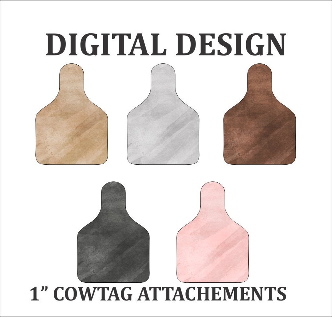 Cow Tag Digital Designs for Attachments - Etsy