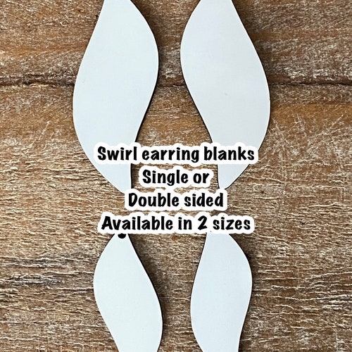 Set of 10 Swirl Earring Blanks Sublimation Earring Blanks - Etsy