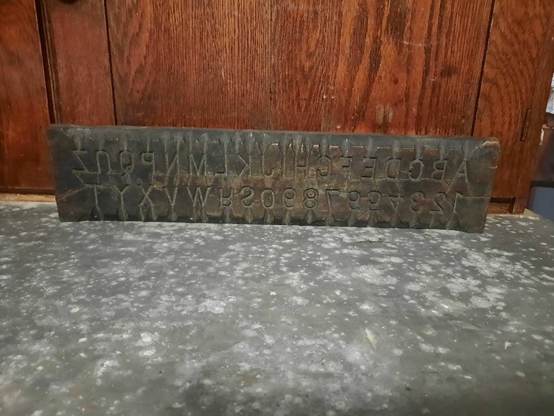 Antique Cast Iron Letters Press Paper Press Primitive | Etsy