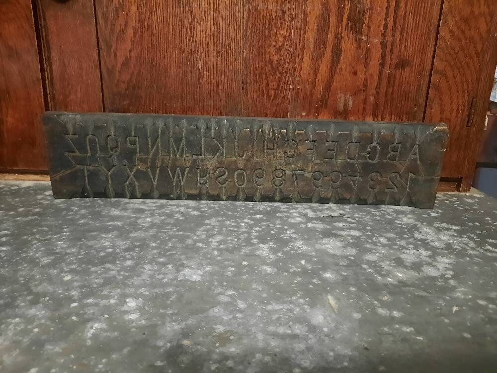 Antique Cast Iron Letters Press, Paper Press, Primitive Printing ...