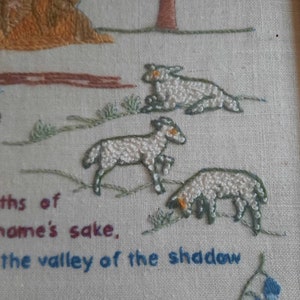 Large Handmade Embroidered the Lord is My Shepherd Professionally ...