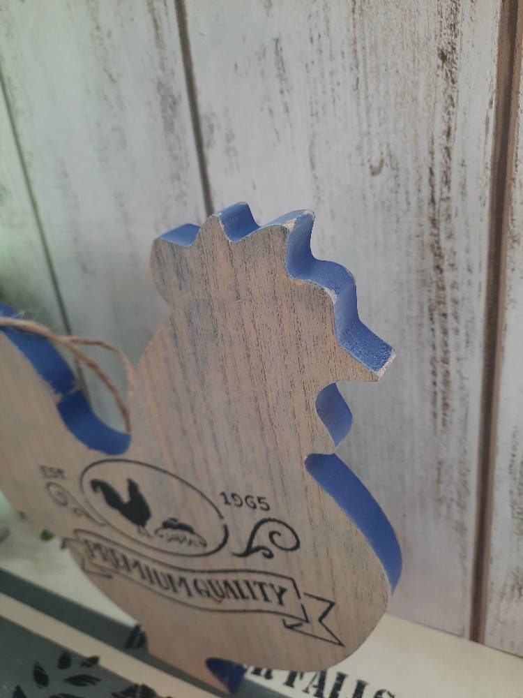 Rustic wooden chicken sign farmhouse chicken wall sign wood | Etsy