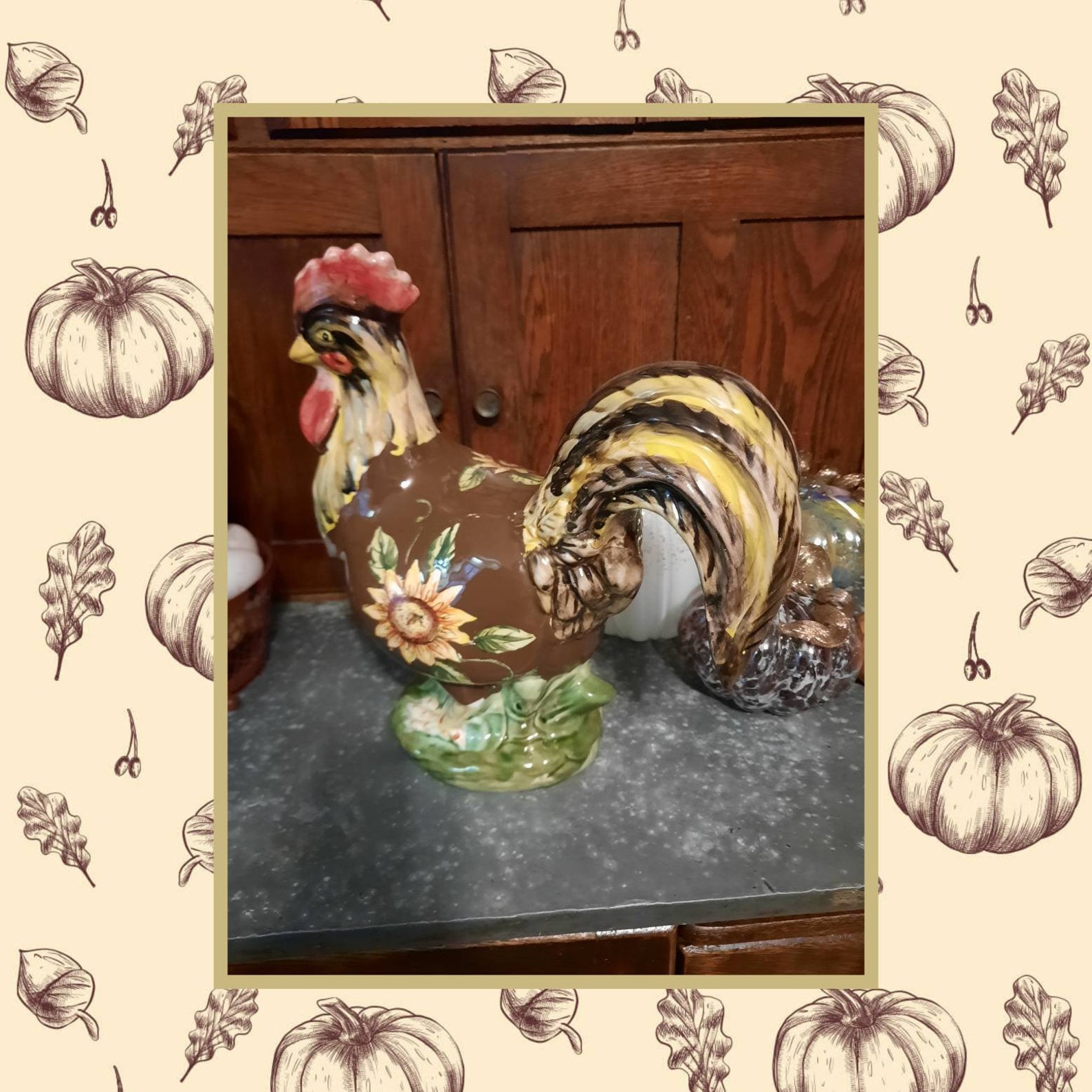 Large 14 Ceramic Rooster Farmhouse Country Rooster - Etsy
