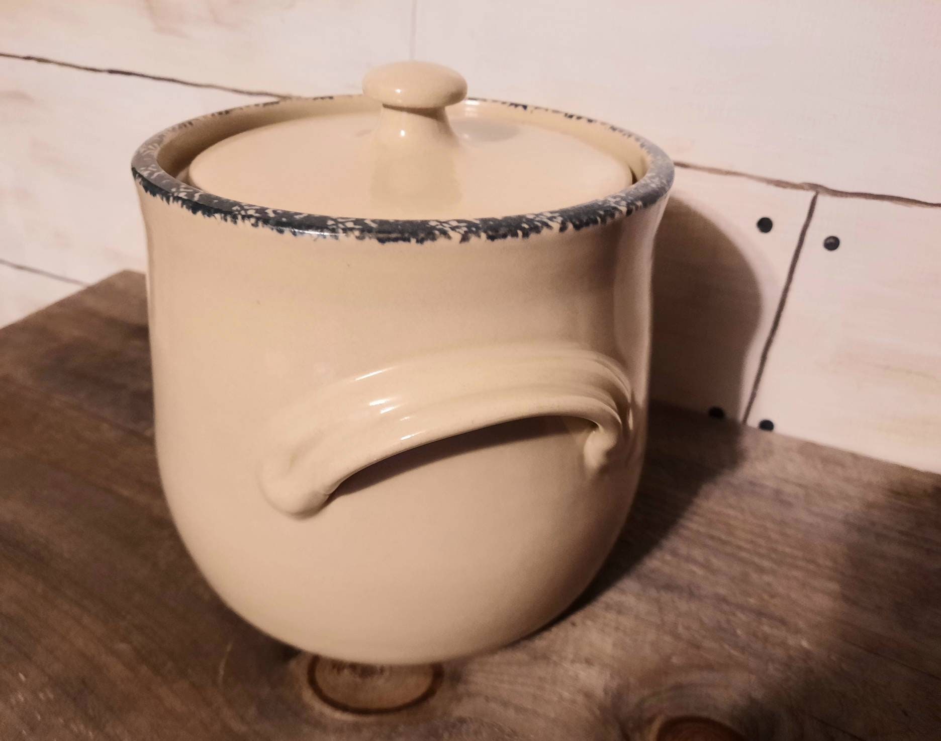 Vintage Cottagecore Stoneware Bean Pot Made by Home and Garden - Etsy