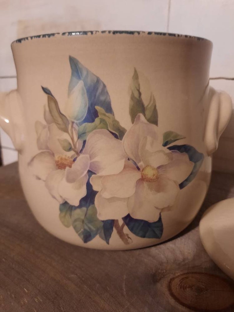 Vintage Cottagecore Stoneware Bean Pot Made by Home and Garden - Etsy