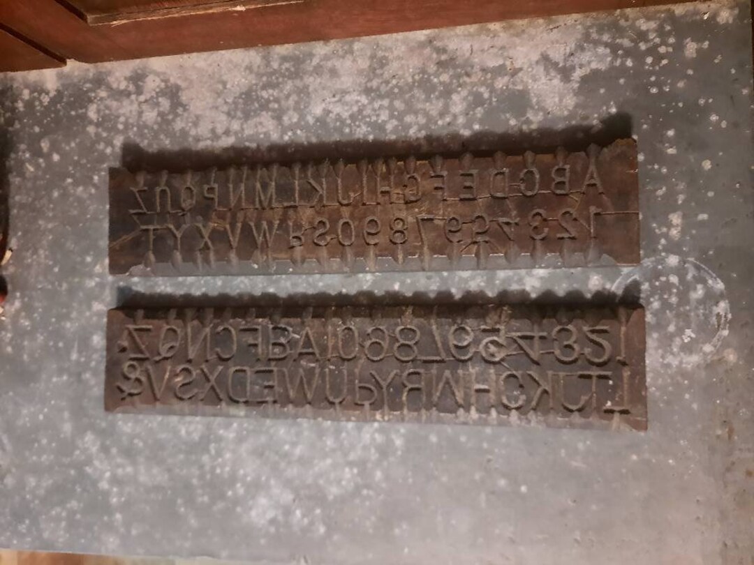 Antique Cast Iron Letters Press, Paper Press, Primitive Printing ...