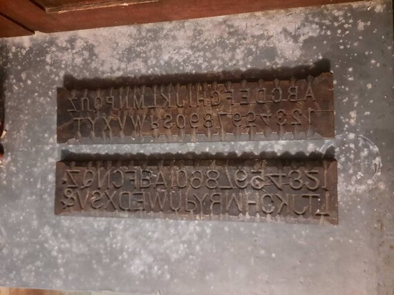 Antique Cast Iron Letters Press Paper Press Primitive | Etsy