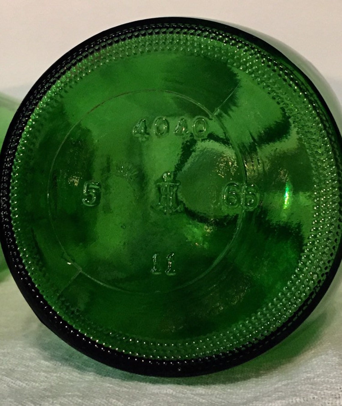 Hoosier Cabinet Green Glass Containers Hunter Green - Etsy