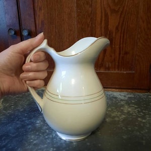 Vitreous China Edwin M. Knowles Pitcher, Vintage Water Pitcher Vase - Etsy