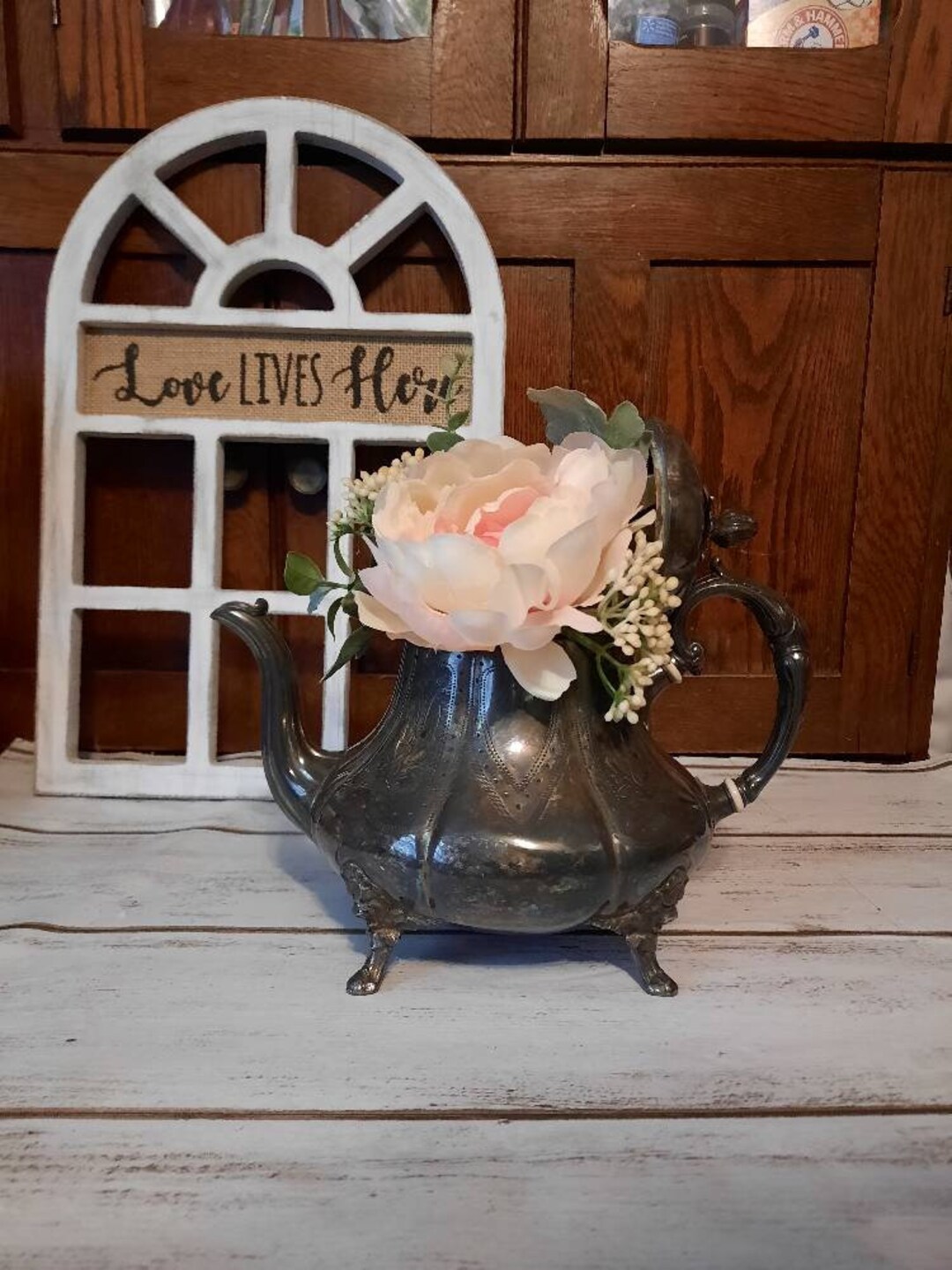 Beautiful Hand Engraved Silver Teapot, Antique Engraved Teapot With ...