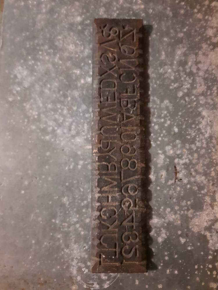 Antique Cast Iron Letters Press, Paper Press, Primitive Printing ...