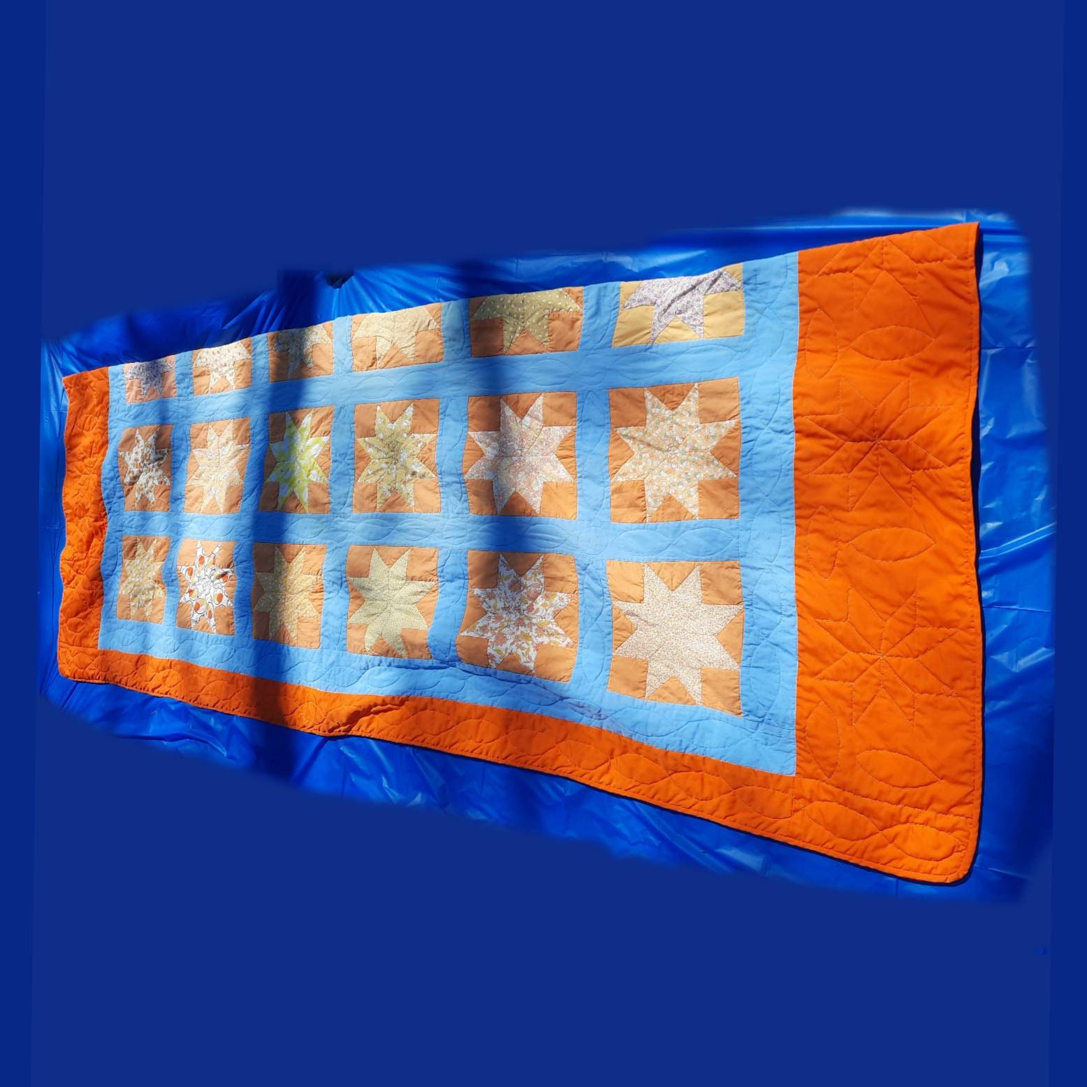 Vintage 8 Point Star Pattern 92 Inches by 71 Inches Hand Sewn - Etsy