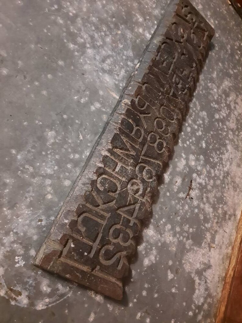Antique Cast Iron Letters Press Paper Press Primitive | Etsy