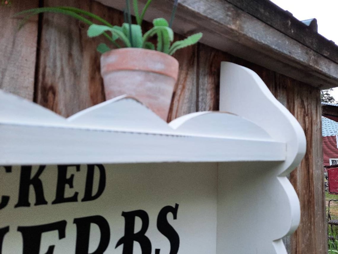 Spice and Herd Drying Rack With Storage Shelf Garden Sign - Etsy