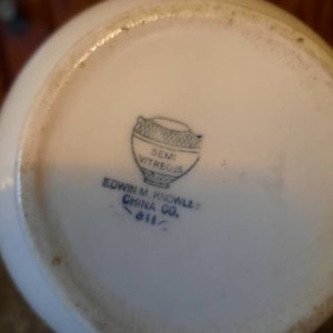 Vitreous China Edwin M. Knowles Pitcher, Vintage Water Pitcher Vase - Etsy