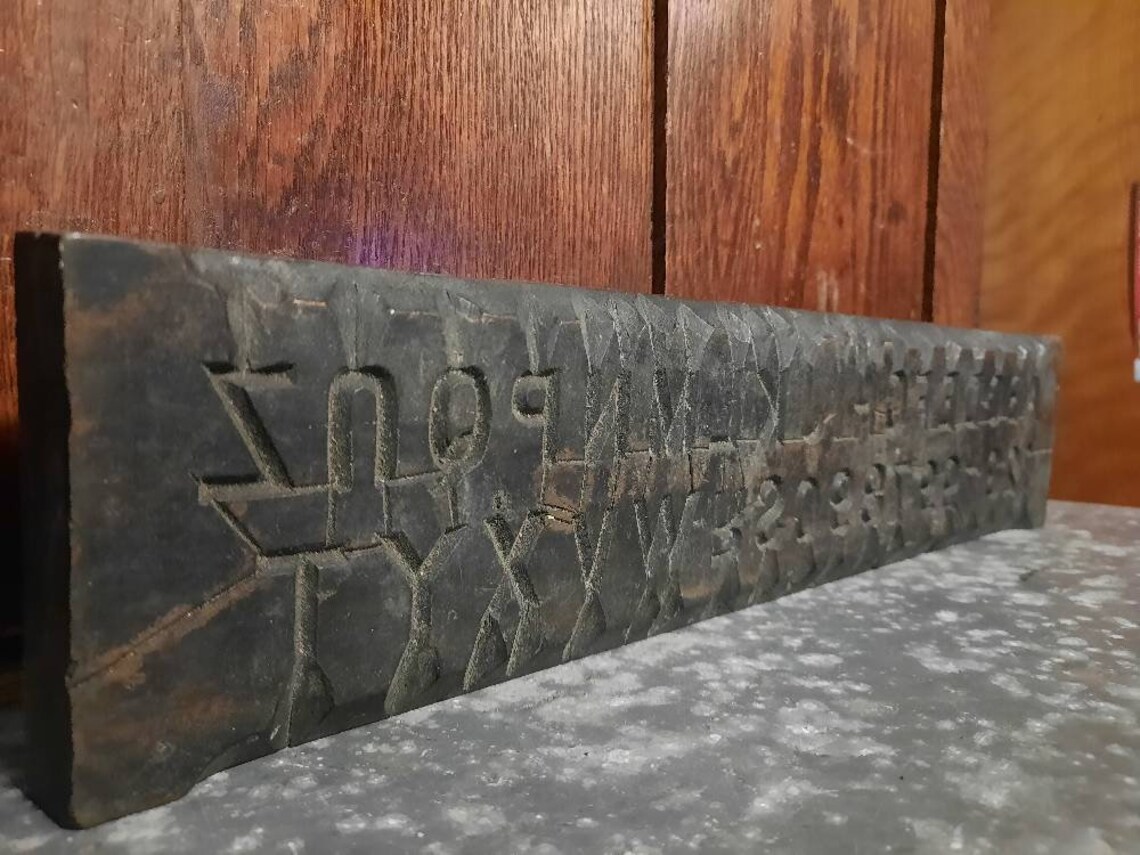 Antique Cast Iron Letters Press Paper Press Primitive | Etsy