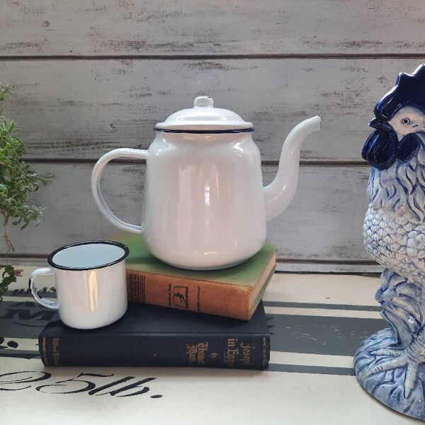 Enamel Tea Pot - Etsy