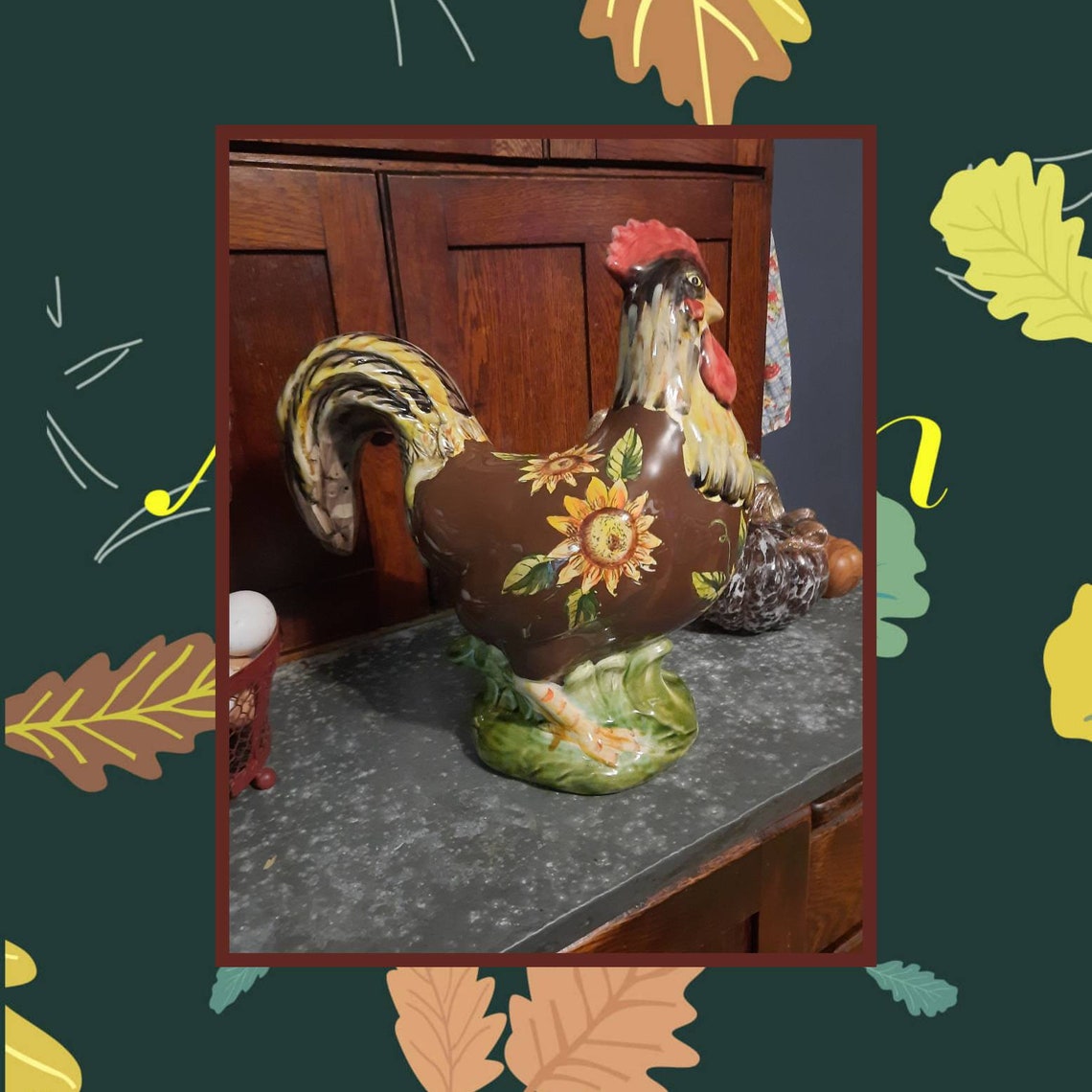 Large 14 Ceramic Rooster Farmhouse Country Rooster - Etsy