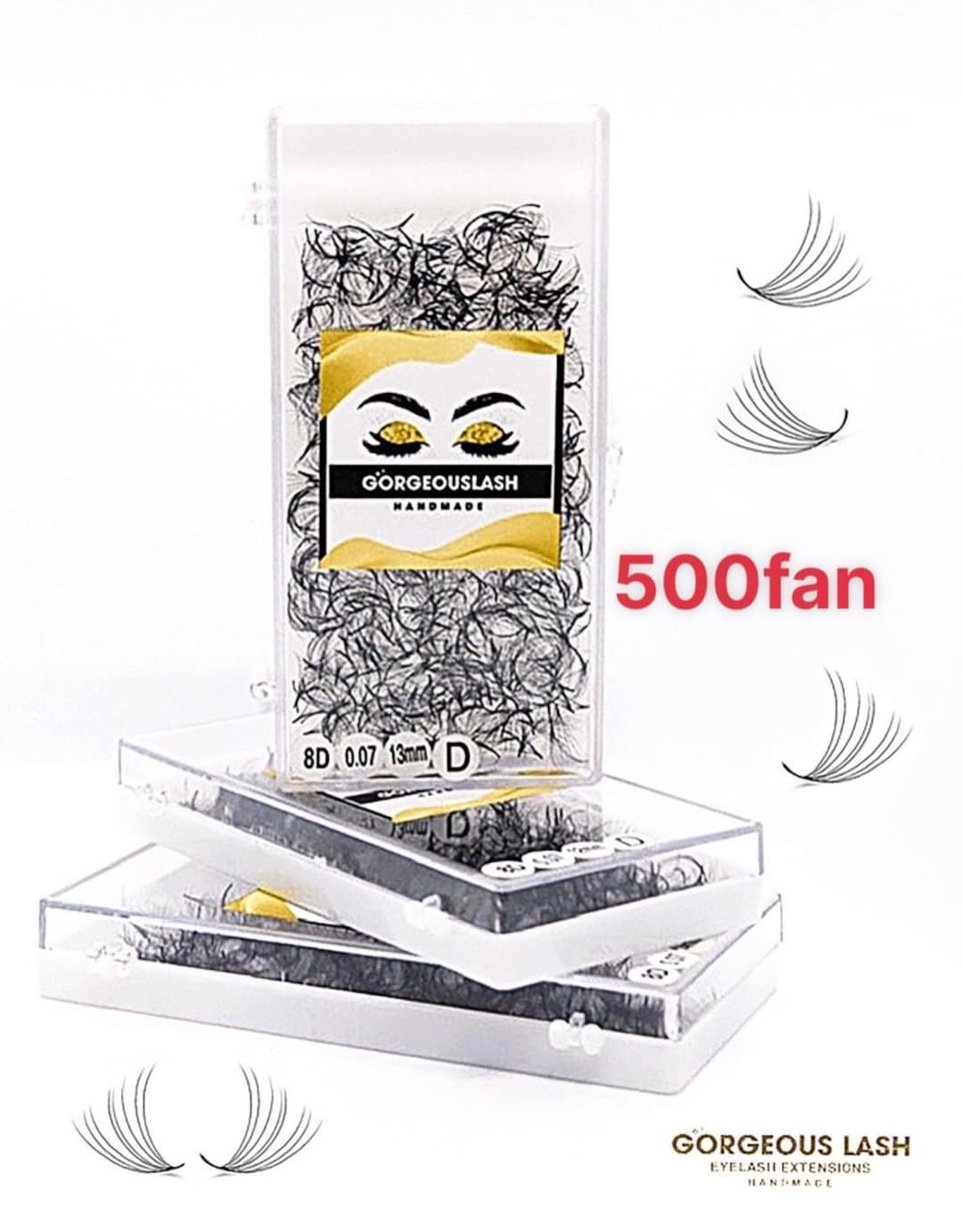500 Premade Volume Lash Fans - 3D, 4D, 5D, 6D, 7D, 8D, 9D, 10D, 12D ...