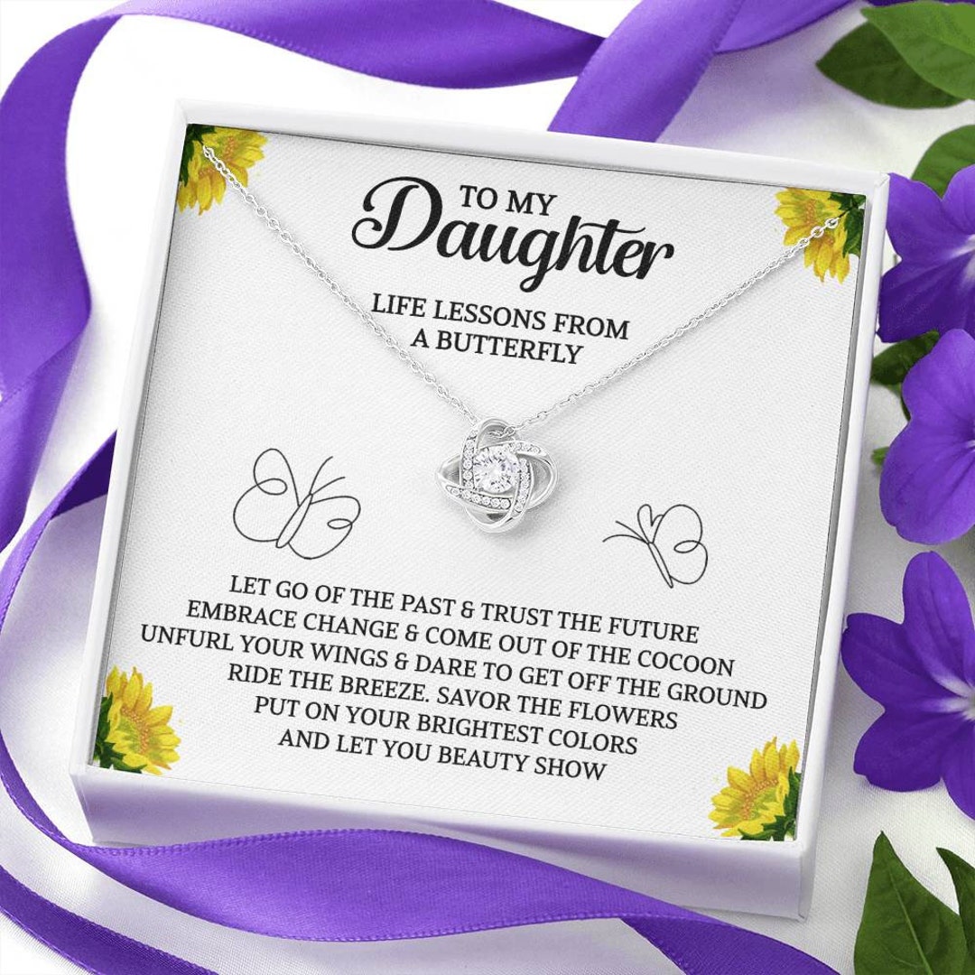 To My Daughter Life Lessons From Butterflies Message With - Etsy
